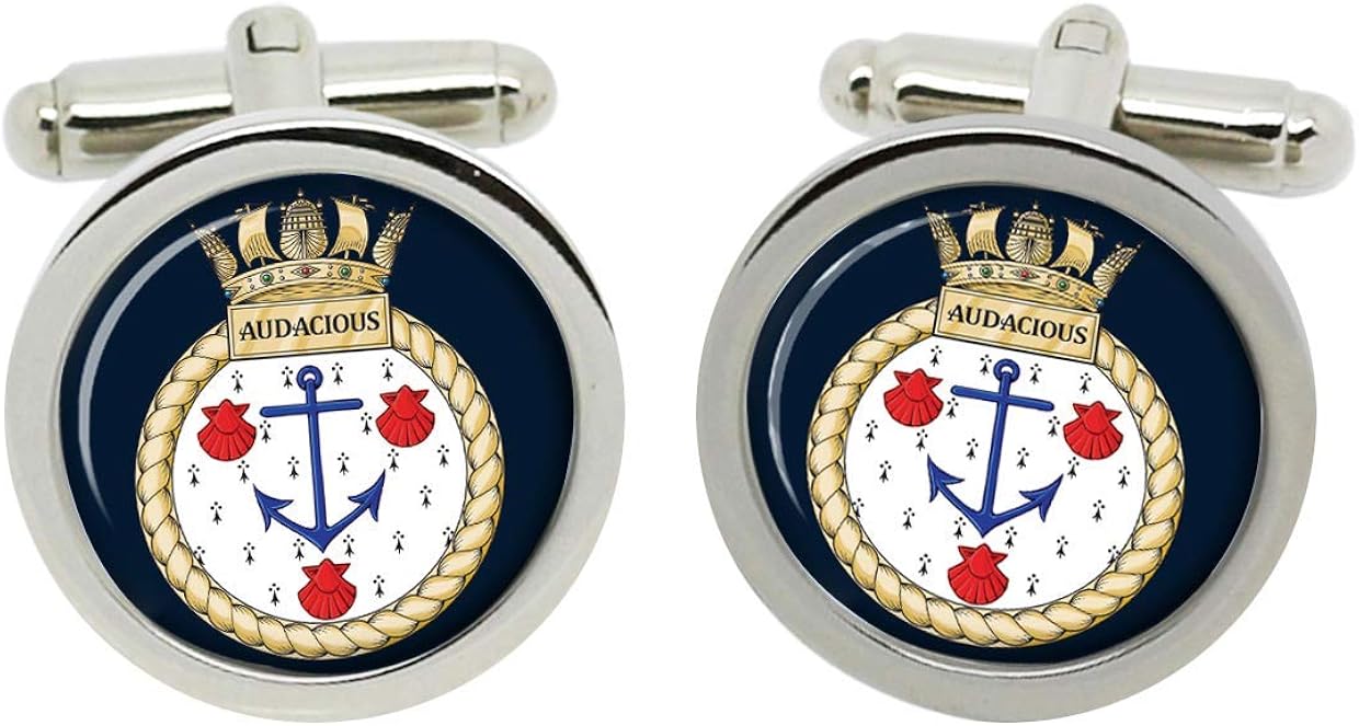 Gift Shop HMS Audacious, Royal Navy Cufflinks in Box: Amazon.co.uk ...