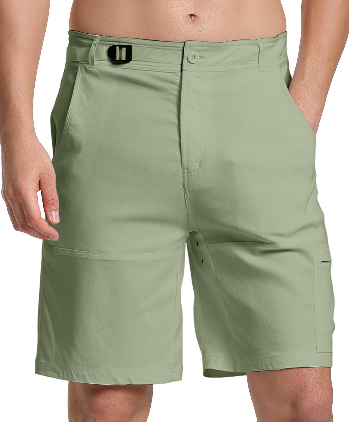 Xmgelp Cargo Shorts Men 9 inch Quick Dry Hiking Casual Golf Athletic ...