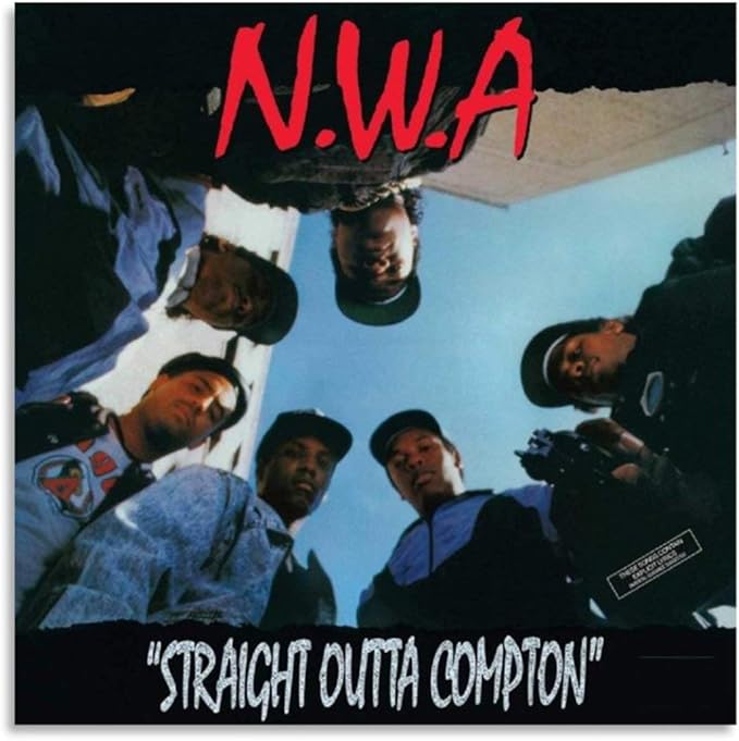 RUIQIU NWA Poster Straight Outta Compton Hip Hop Group Vinyl Album ...