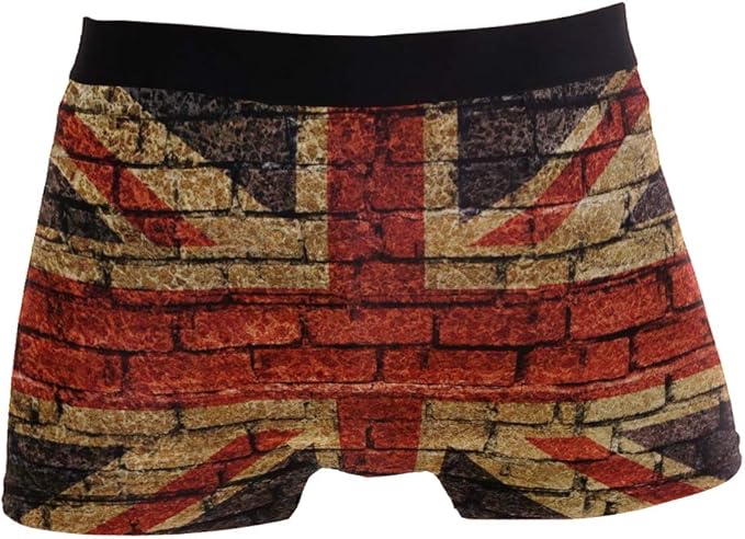 Use7 Brick Wall Union Jack Men's Underwear Regular Leg Boxer Brief ...