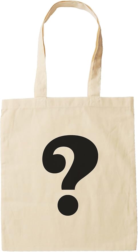 Question Mark Cotton Tote Bag - Simple, Smart Minimalist Design: Amazon ...