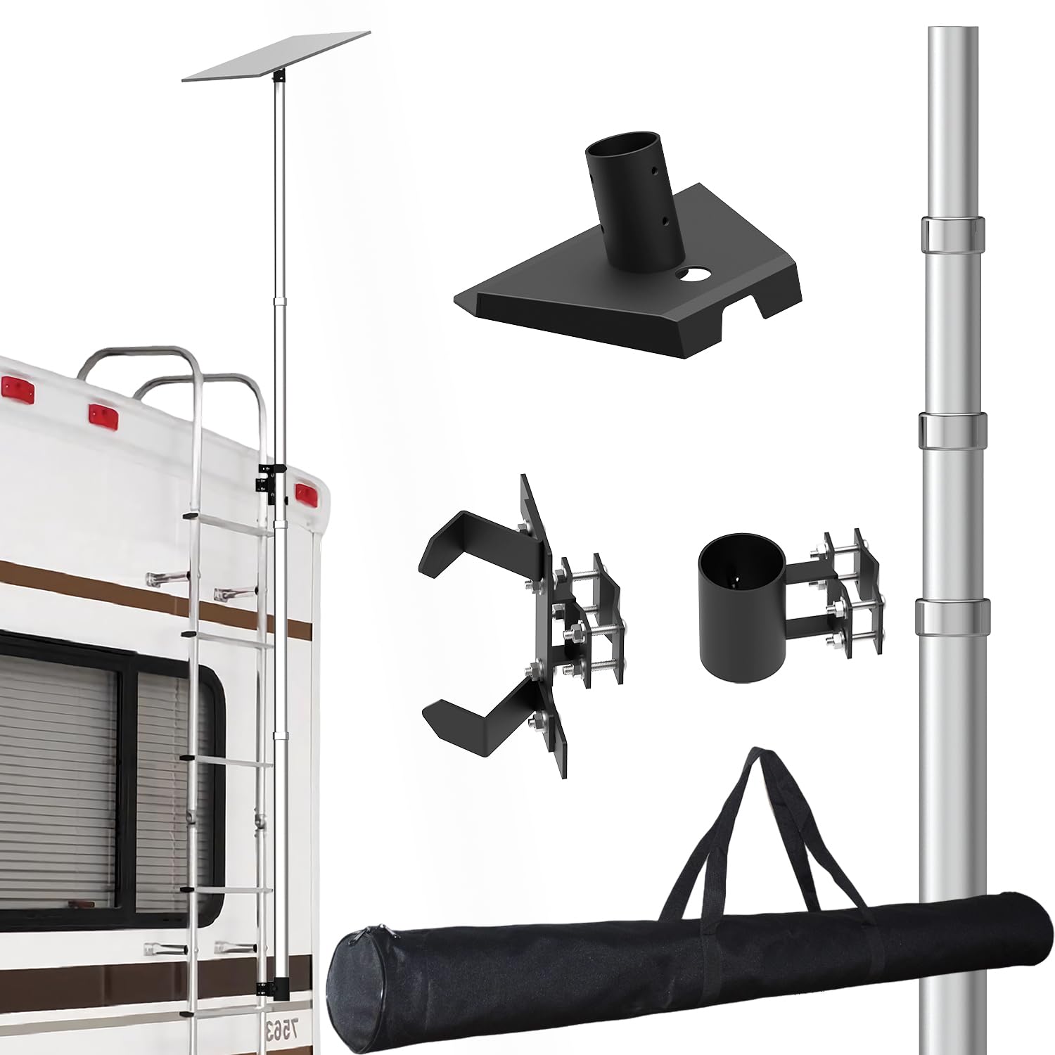 Starlink Gen 3 RV Ladder Mounting Kits?Telescopic 11ft Pole with ...