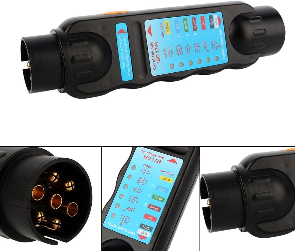 Trailer Tester 7Pin 12V Plug Socket Connection Tester, Car Truck Plug ...