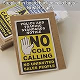 Stop Cold Calling Door Sticker - No Cold Callers - No Religious Groups ...