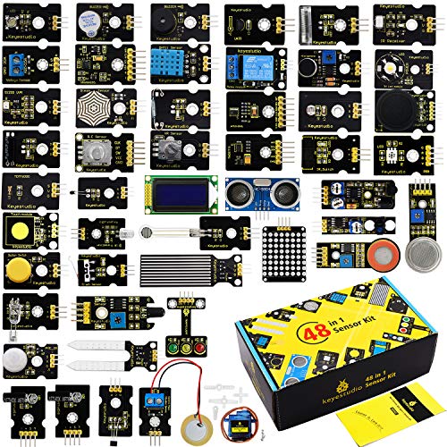 KEYESTUDIO 48 Sensors Modules Starter Kit for Arduino with LCD, 5v ...