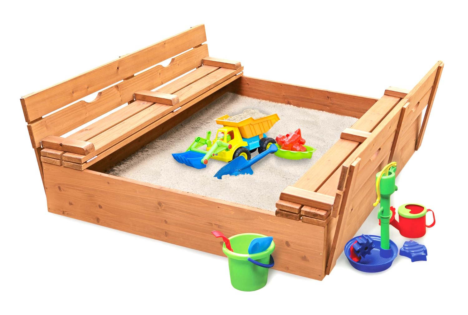 Mua Badger Basket Original Wooden Cedar Sandbox with Built-in Bench ...