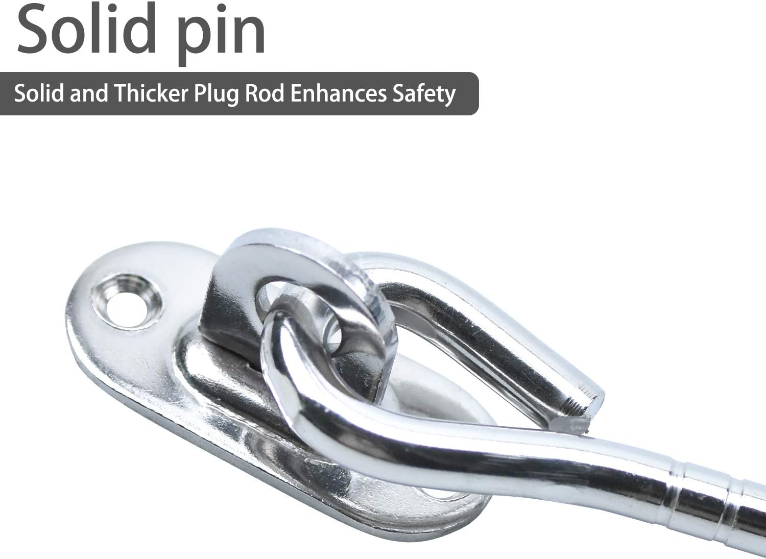 SANTOO 3 Pack Stainless Steel Cabin Hooks and Eye Latch Lock for for ...