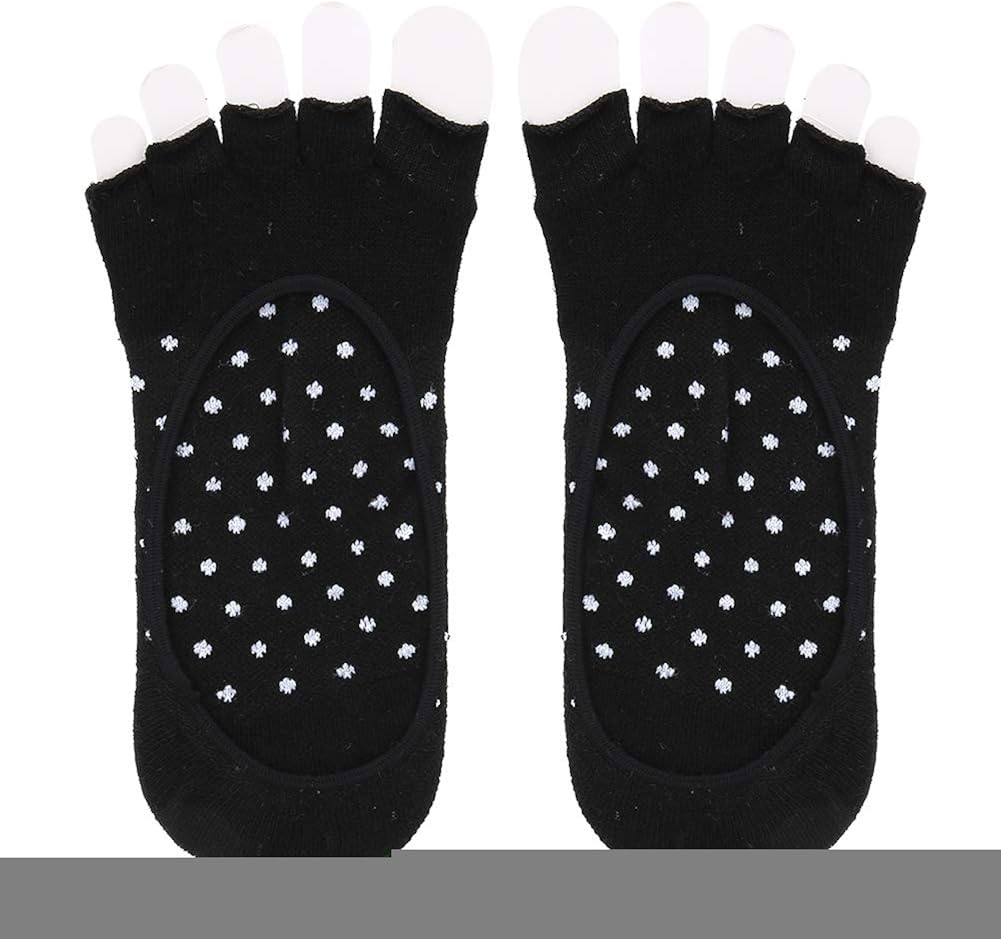 Yoga Toeless Socks for Women, Non Slip Open Toe Socks for Foot Care ...