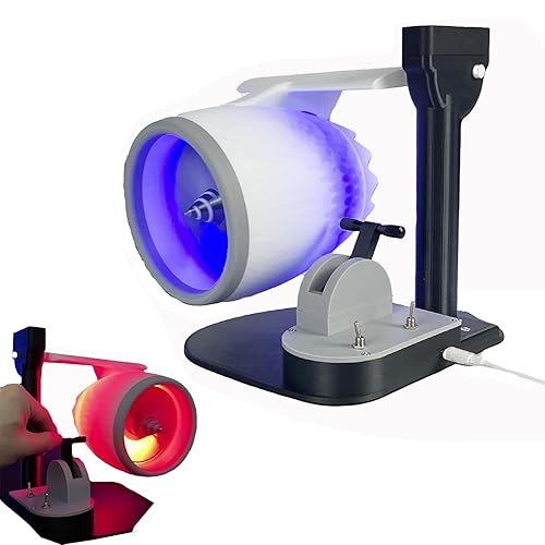 Jet Engine Fan, Turbojet Desktop Fan with Light and Humidifier ...