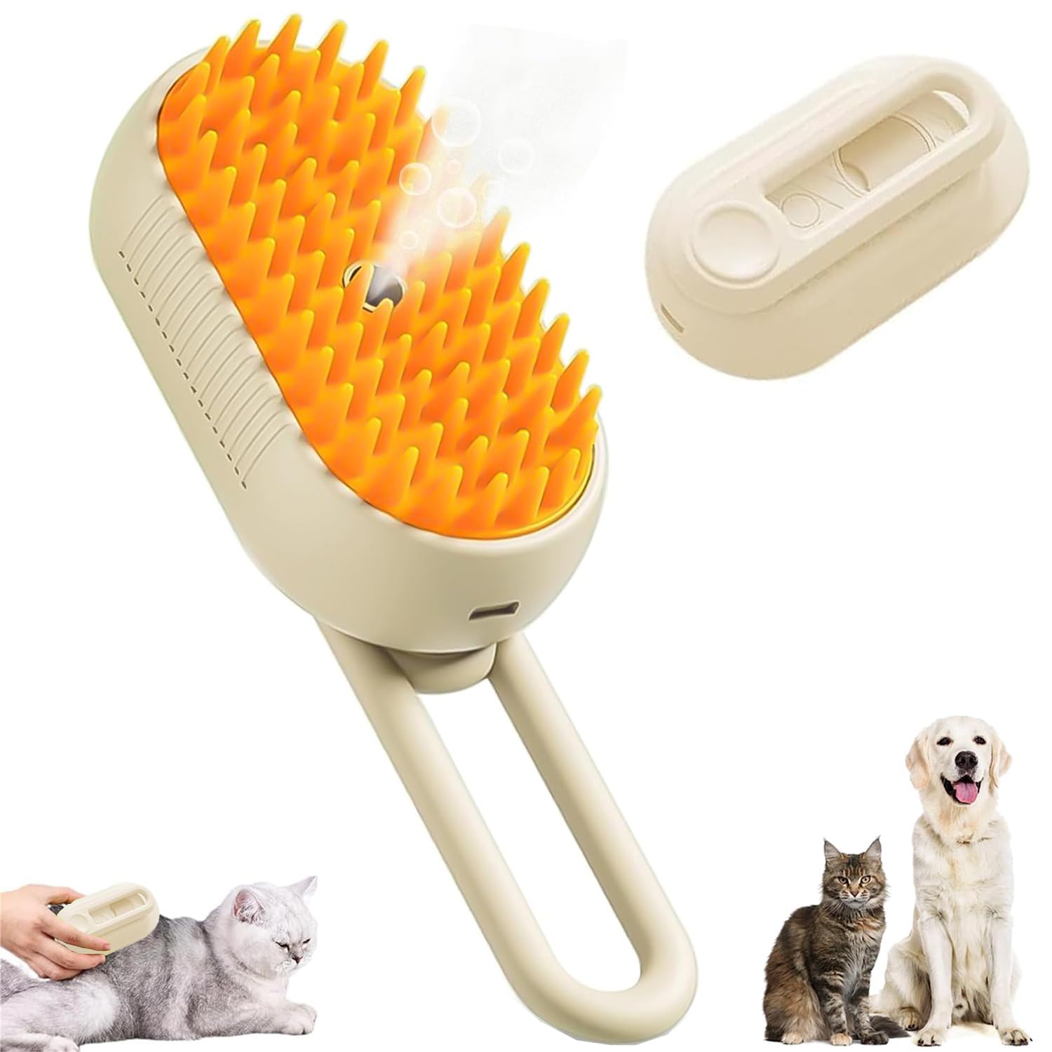 Cloud Care Cat Brush, 2024 Best Cat Steam Brush, Self Cleaning Steamy ...