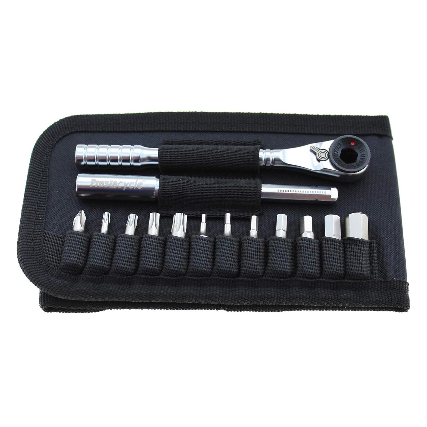 Prestacycle T-Handle Ratchet Wallet Kit – Compact 3-Way Ratchet Tool ...