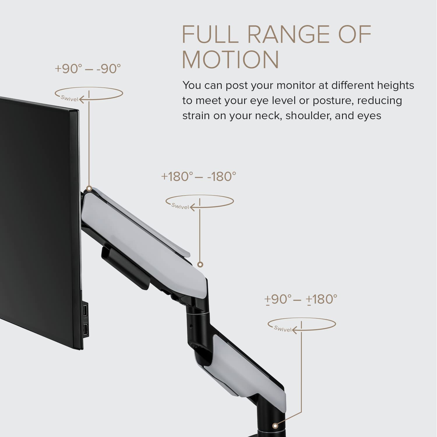 Mua POUT E19 Heavy-Duty Ultrawide Monitor Arm - Premium Steel Fully ...