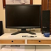 Amazon.com : Computer Monitor Stand with Drawers - White Wood Laptop ...