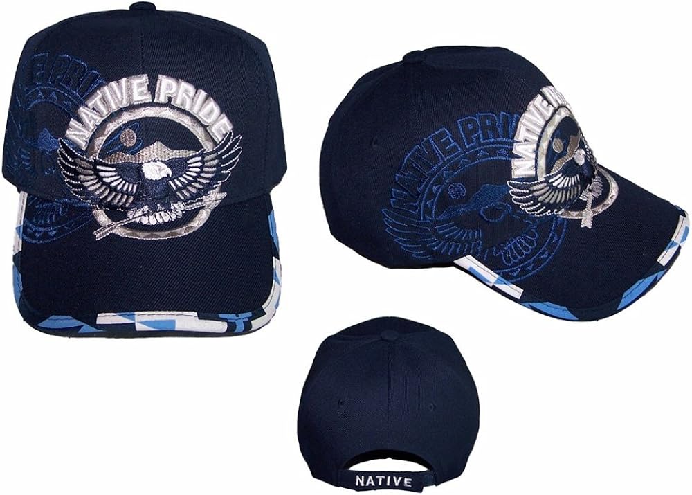 Flying Eagle Native Pride Baseball Caps Hats Embroidered - Navy ...