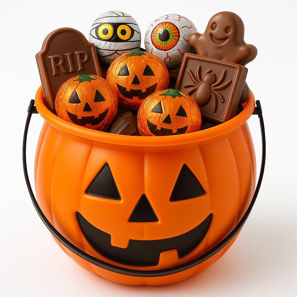 Candy Mix Halloween Pumpkin Candy Bucket Filled with Assorted Candies ...