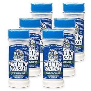 Amazon.com : Fine Ground Celtic Sea Salt - (6) 8 Ounce Shaker Jars of ...