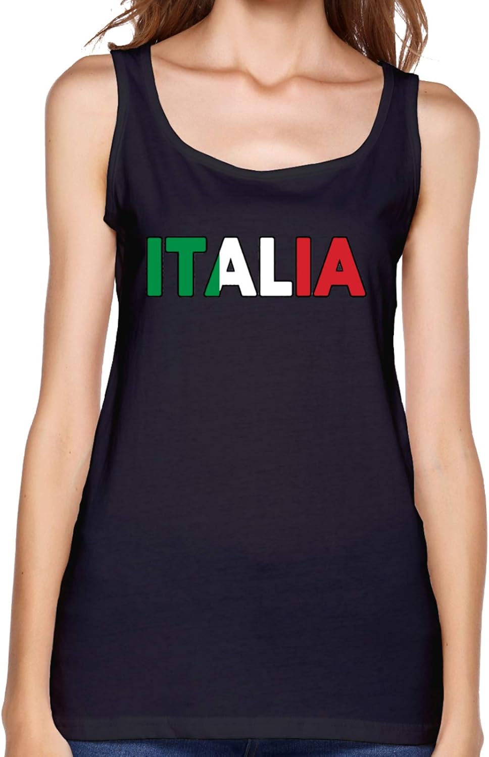 FHddg Women's Italia Italy Italian Flag Tank Top Fashion Sleeveless ...