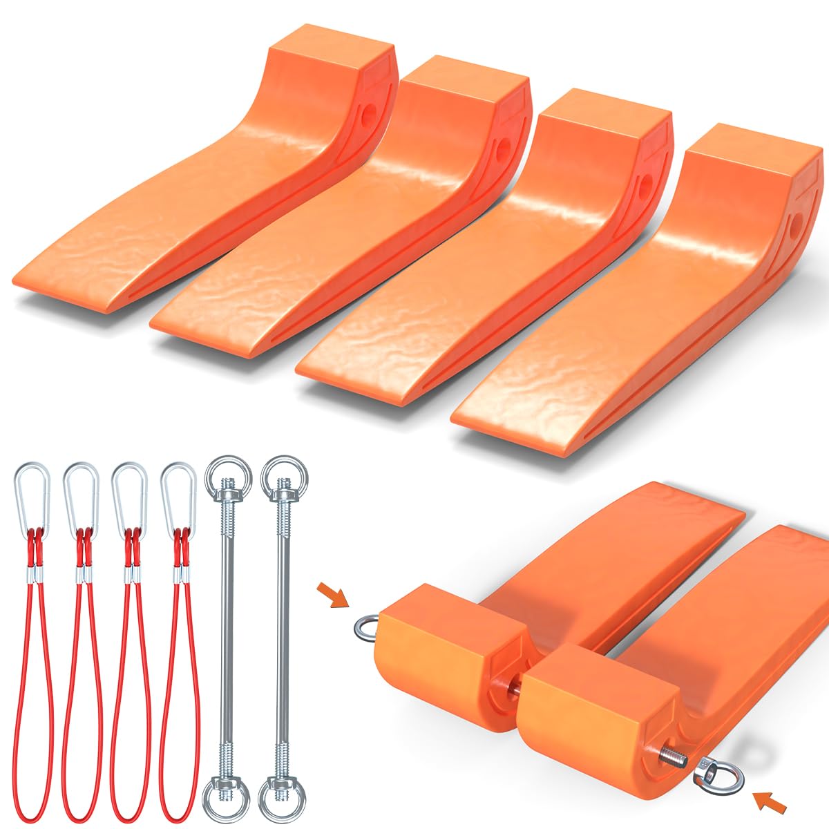 E-SDS 4 Pack Combinable Tire Skates 3.2 in to 6.4 in Width Adjustable ...