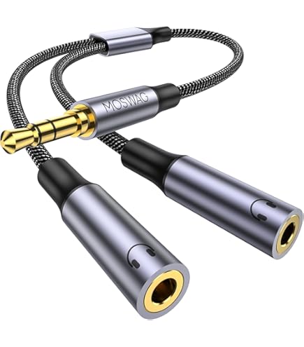 Sdoppiatore Cuffie Jack 3,5 Mobi Lock 2 Pezzi Splitter Audio A Y Da 3,5 ...