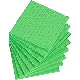 Amazon.com : Vanpad Lined Sticky Notes 4x4 Inches, Grayish green Ruled ...