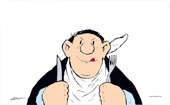 Amazon.de: Loriot Frühstücksbrettchen 23 x 14 cm • 68064 ''Guten ...
