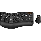 Amazon.com: ProtoArc Ergonomic Wireless Keyboard Mouse, EKM01 Plus Full ...