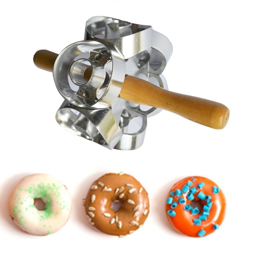 RUIMI Donut Maker Cutter 6 Sides Roller Revolving Mold Doughnut Tool ...