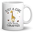 Amazon.com: DOTAIN Just A Girl Who Loves Giraffes Ceramic Mug - 11 ...