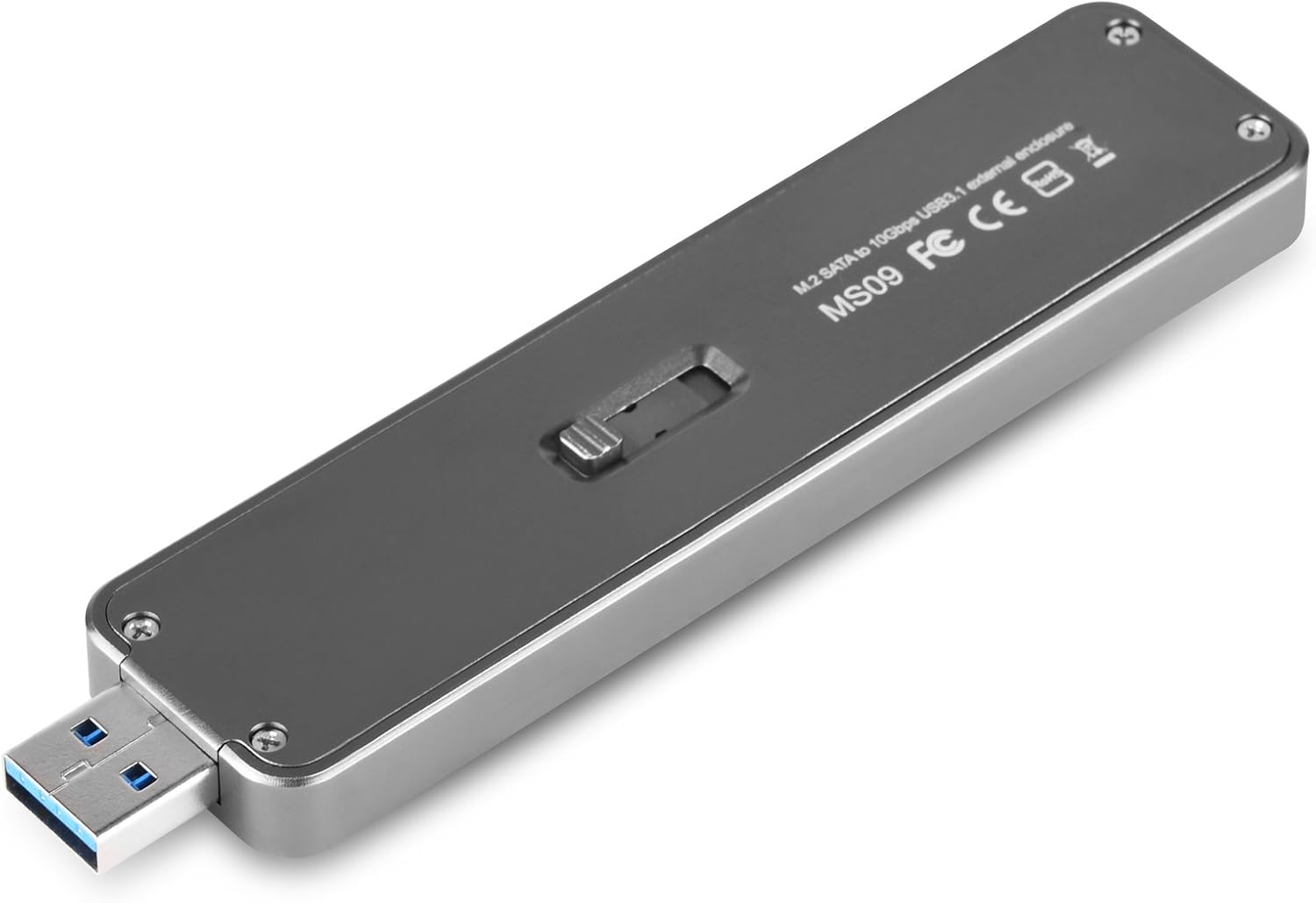 SilverStone SST-MS09C – M.2 SATA external SSD Enclosure, USB 3.1 Gen 2 ...