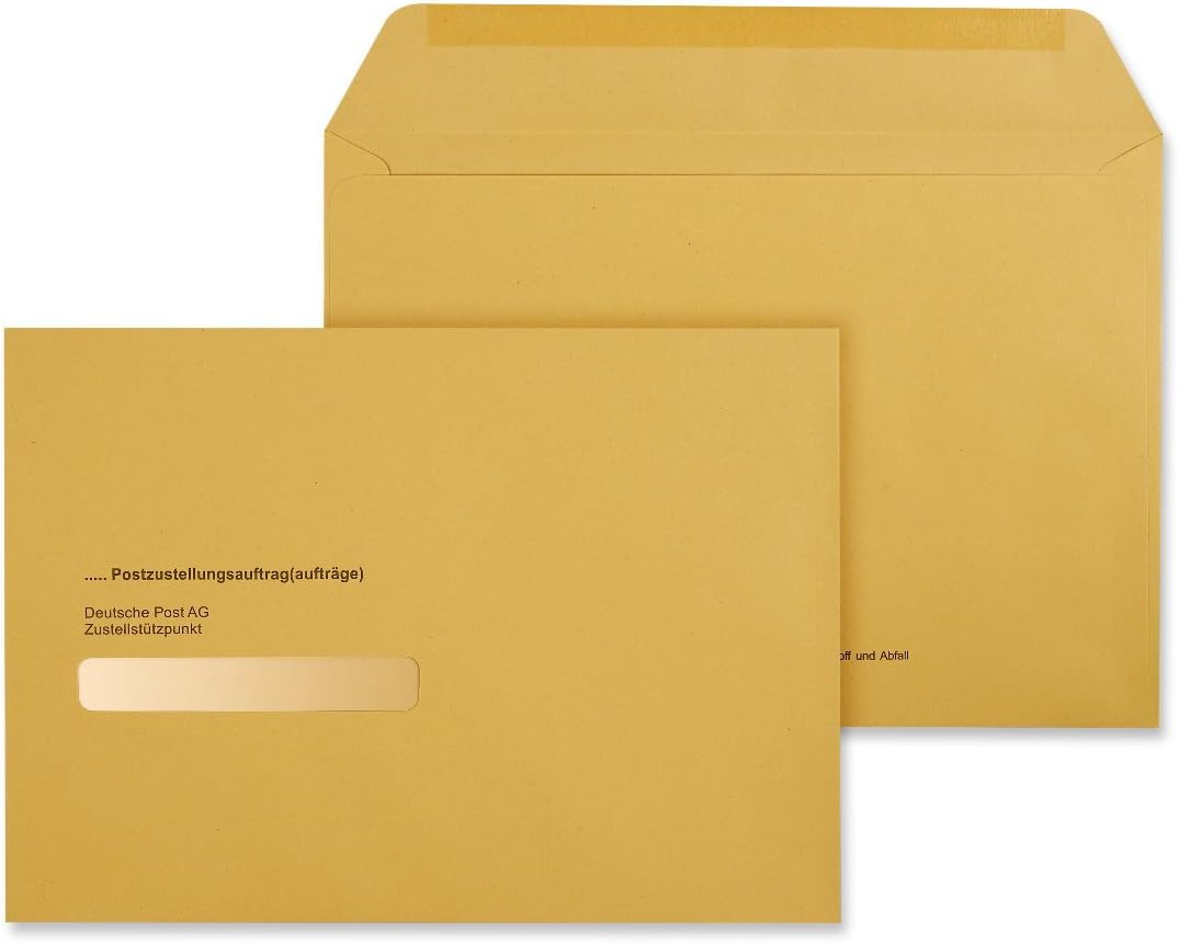 100 x Äußere Postzustellungs-Hüllen Umschlag Postzustellungshüllen ...