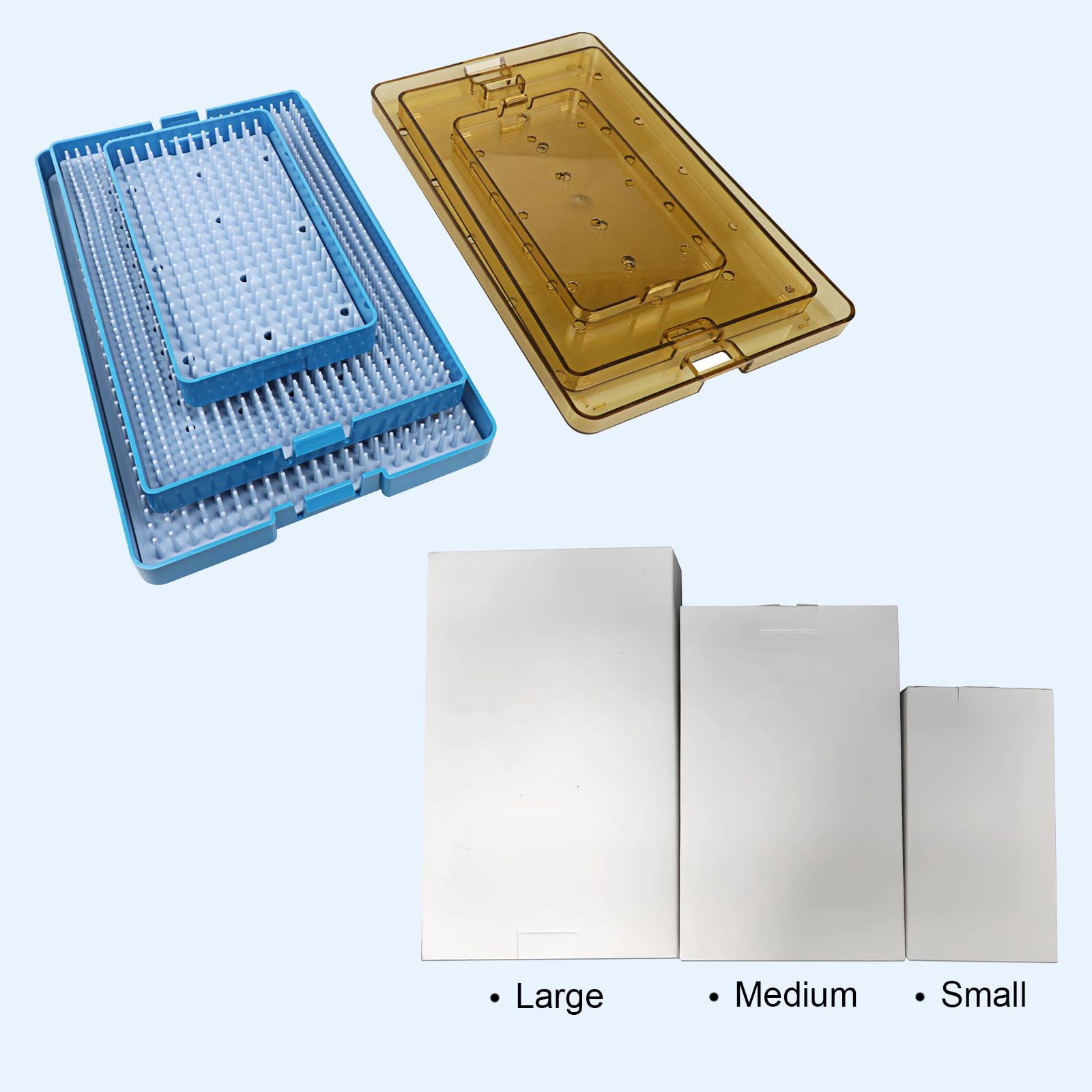 Plastic Autoclavable Instruments Storage Box S/M/L Size For Instruments ...