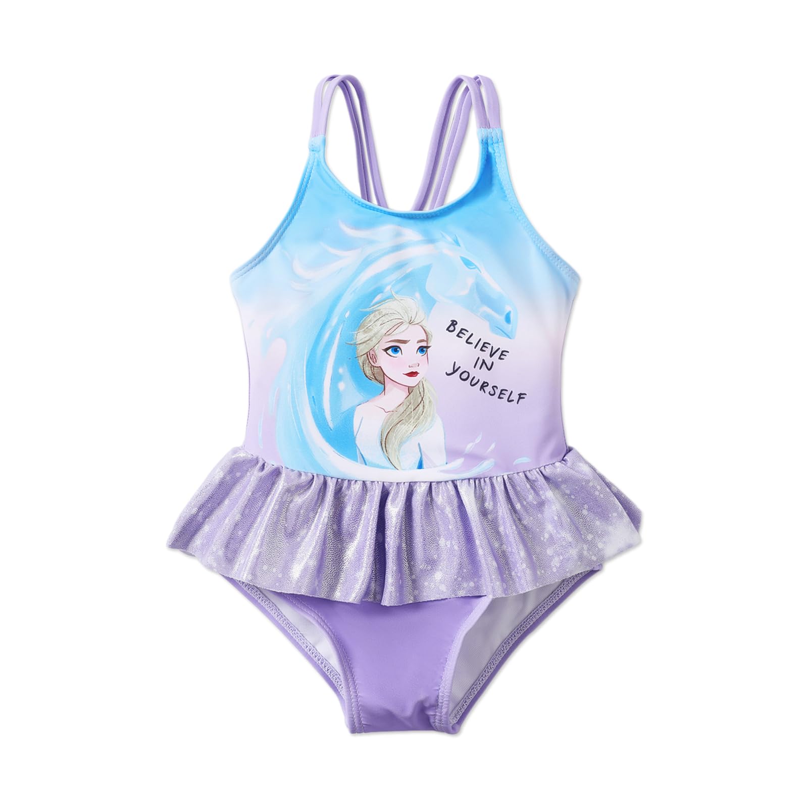 Mua Disney Princess Girls One Piece Swimsuits Ruffle Toddler Girl ...