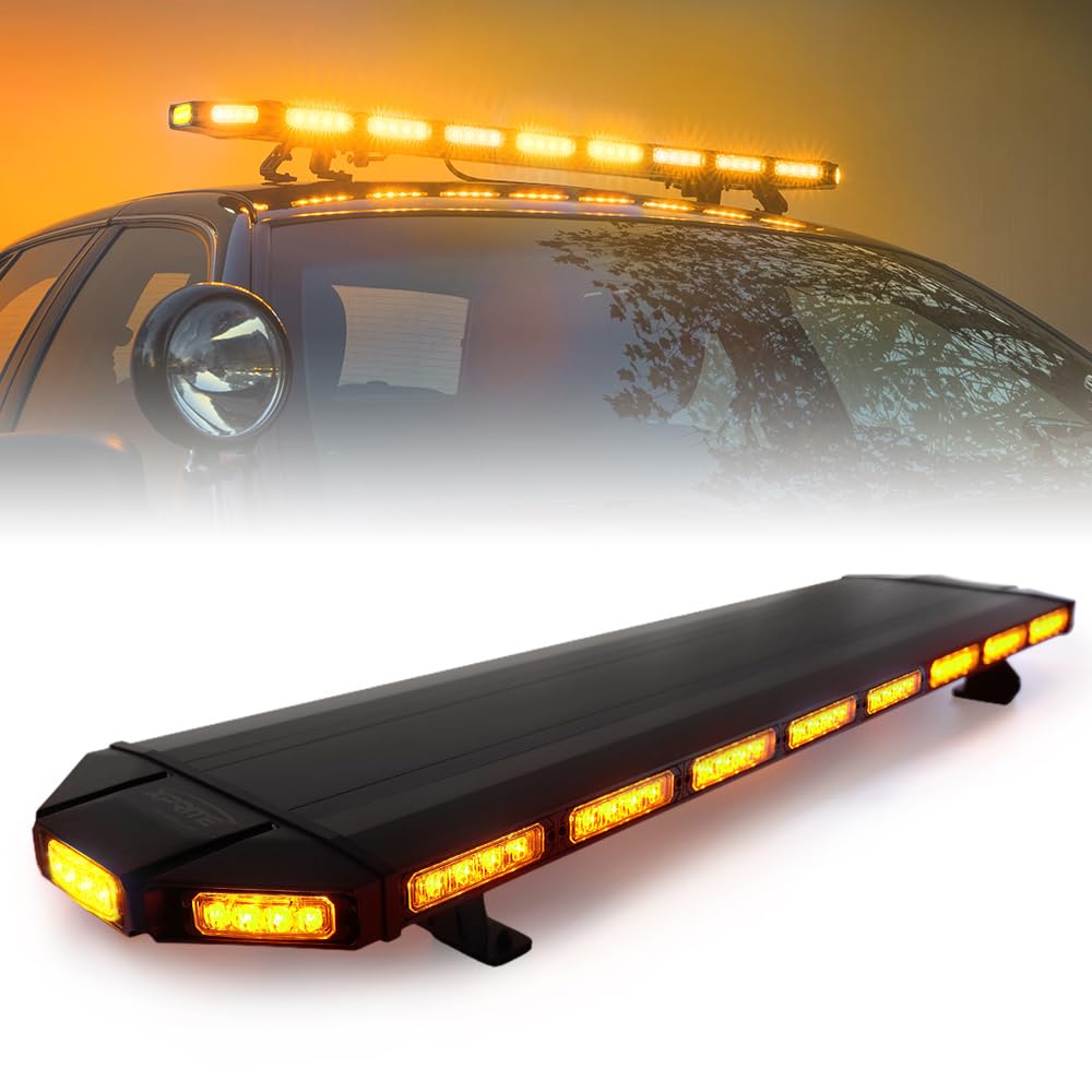 Mua 48" Amber Emergency Strobe Bar Lights Black Hawk Hevy-duty Rooftop ...