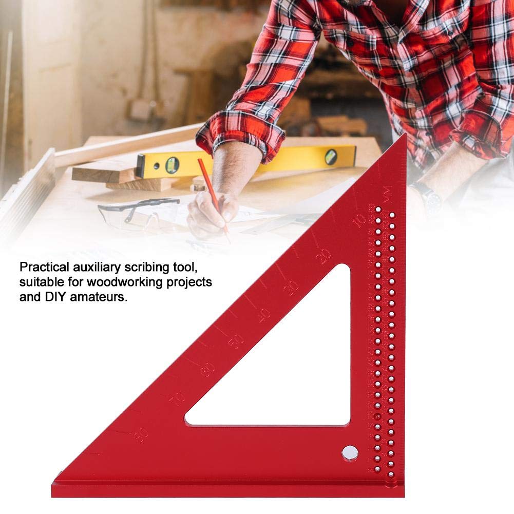 45/90 Degree Scribing Triangular Ruler, Red Triangle Measuring Ruler ...