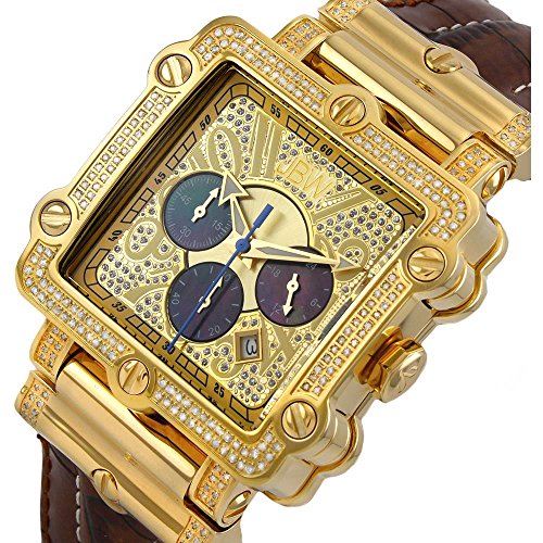 JBW Men's Luxury Phantom 1.00 ctw Diamond Chronograph Wrist Watch with ...