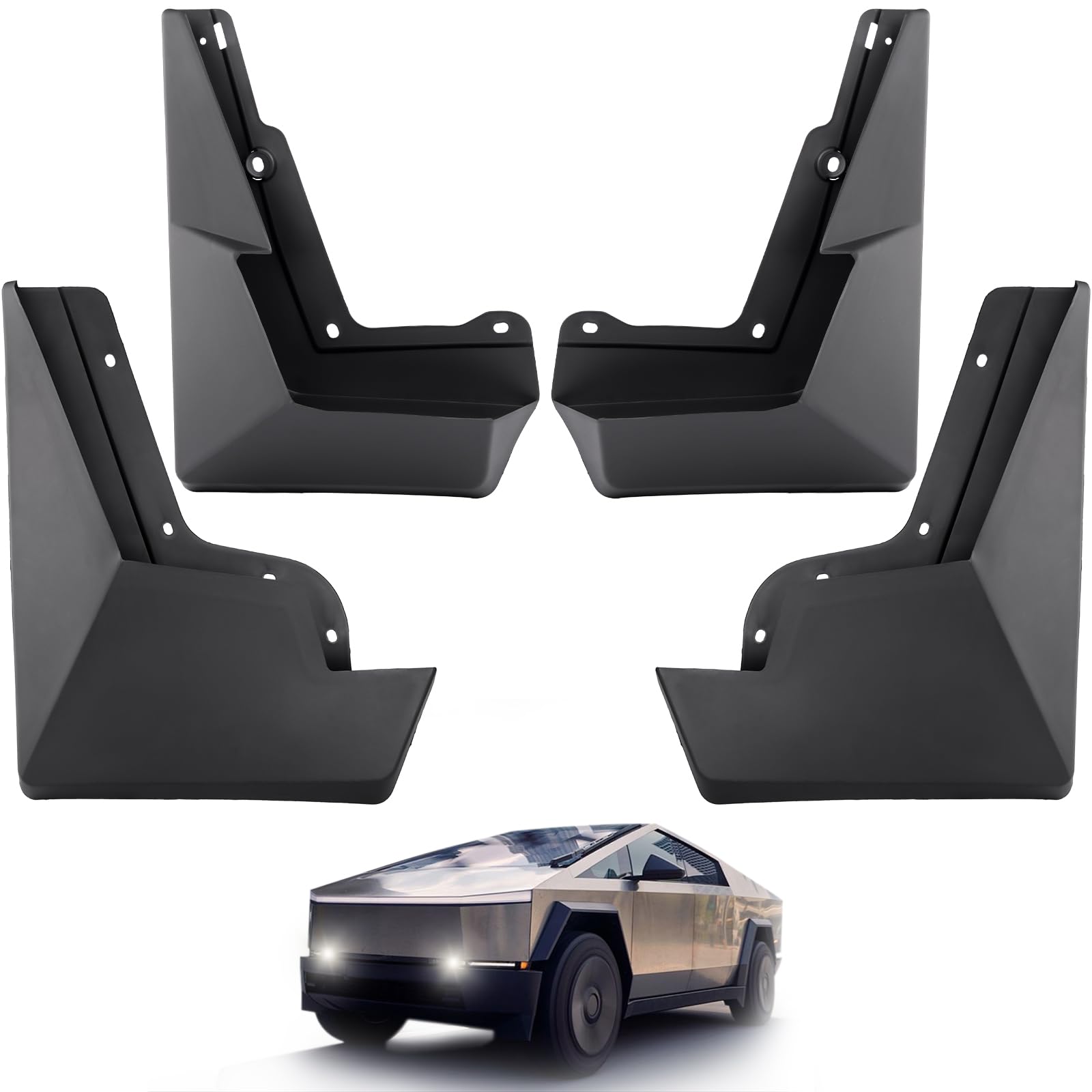 Mud Flaps Compatible with Tesla Cybertruck 2024 4 Pcs mudflaps Fit ...