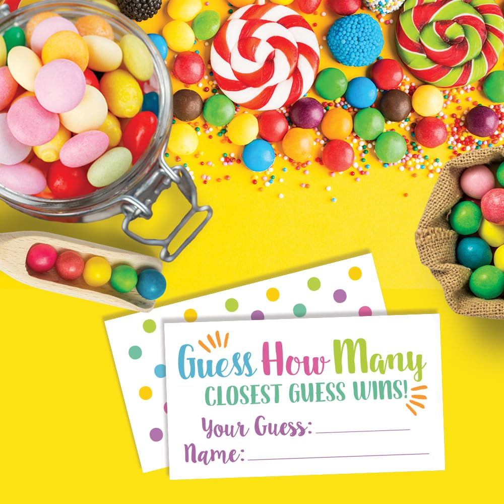 Mua 50 Candy Guessing Game Cards - Guess How Many in the Jar Game ...