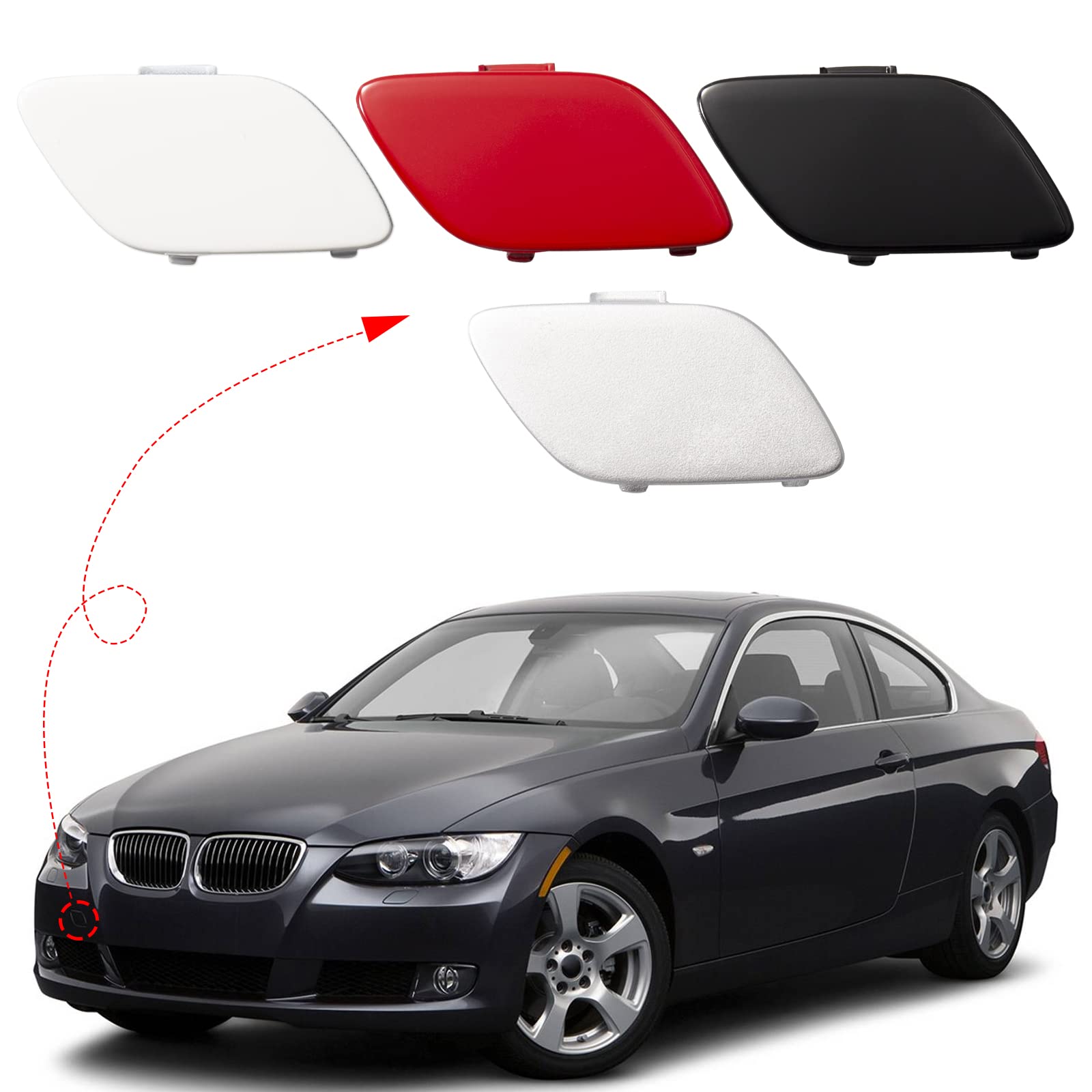 Front Bumper Tow Hook Cover Towing Eye Cap Fit for BMW E92 Coupe E93 ...