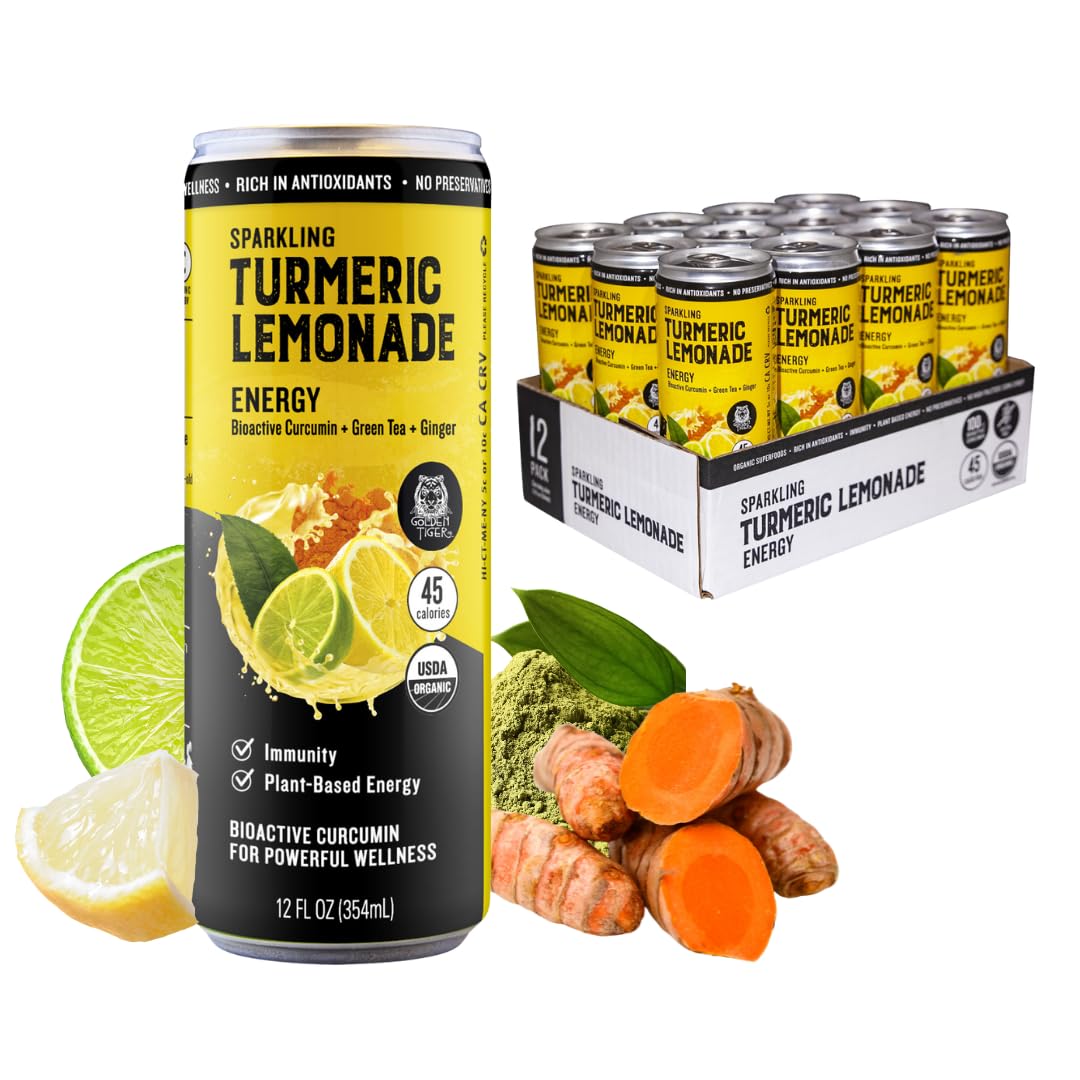 Mua Golden Tiger Sparkling Turmeric Lemonade, Energy (12-pack ...