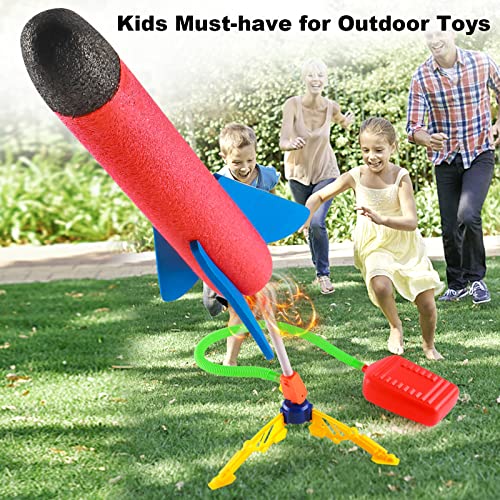 FUTOLIK Toy Rocket Launcher for Kids Shoots Up to 120 Feets with Sturdy ...