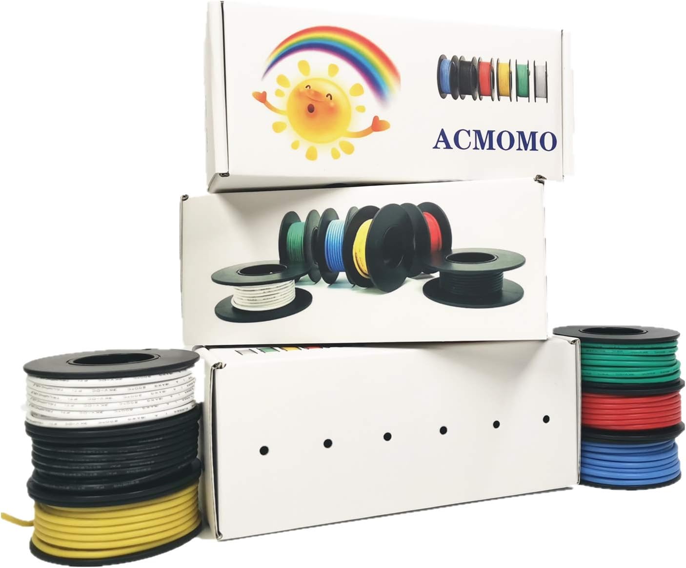 ACMOMO 20 AWG Electrical Wire, Cable Set Hook Wire Kit Flexible ...