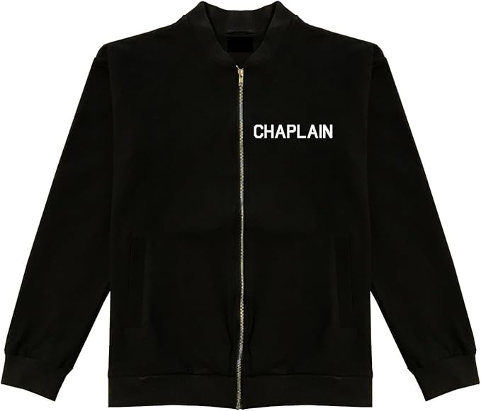 Kings Of NY Christian Chaplain Bomber Jacket at Amazon Men’s Clothing store