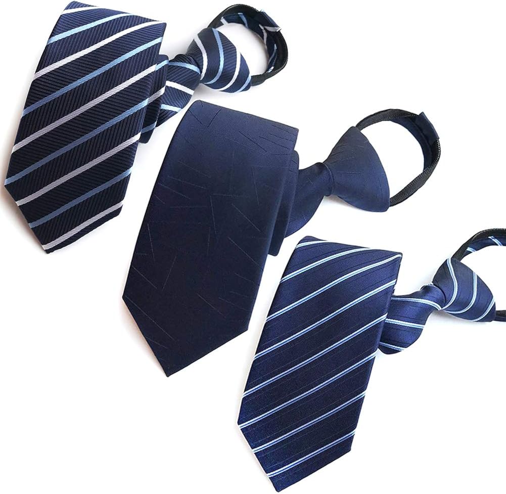 Amazon | FANGXI ワンタッチネクタイ 5秒装着できる ジップ式簡単 フォーマル 黒 法事 冠婚葬祭 ビジネス カジュアル 就活 ...