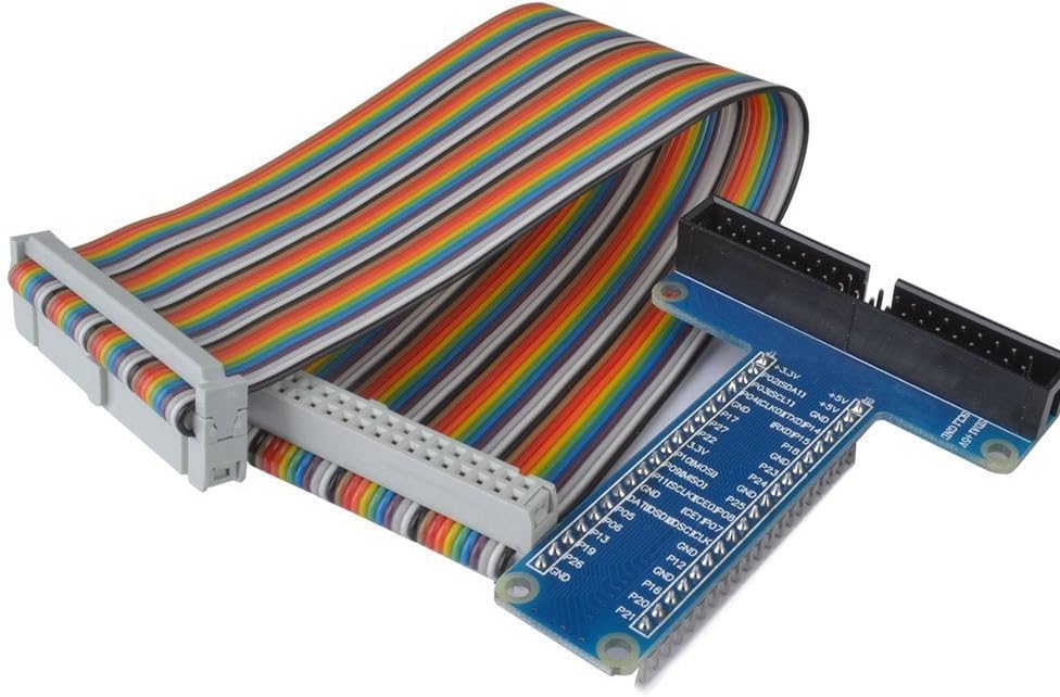 WINGONEER® RPi GPIO Breakout Expansion Board + Ribbon Cable for ...