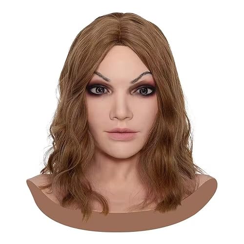 BINIMOKOO Realistic Silicone Head Mask Old Man Face Mask Crossdresser ...