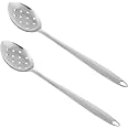 Amazon.com: Large Metal Cooking Spoon with Holes- Pack of 2 - Stainless ...