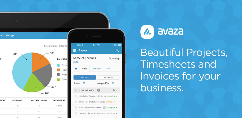 Avaza - Timesheets, Invoicing & Project Management:Amazon.com:Appstore ...