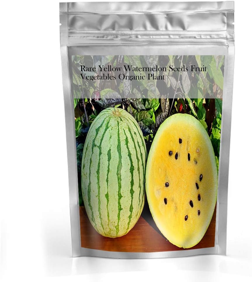 Rare Yellow Watermelon Seeds Fruit Vegetables Organic Plant – BigaMart