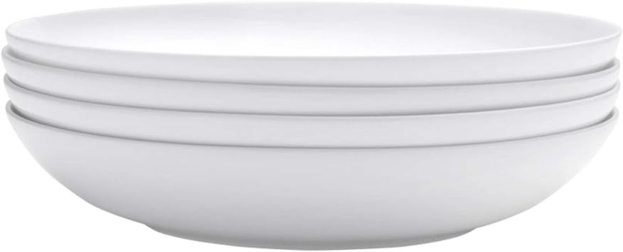 Mikasa 5191829 Delray 9-Inch Pasta Bowl, Set of 4, Bone China, White ...