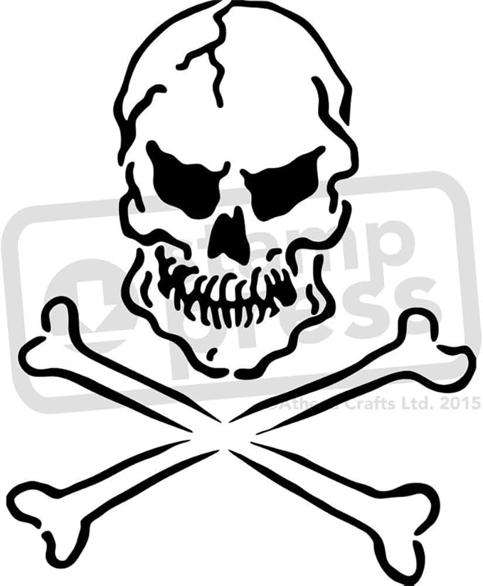 Amazon.com: A5 'Skull & Crossbones' Wall Stencil / Template (WS00002330)
